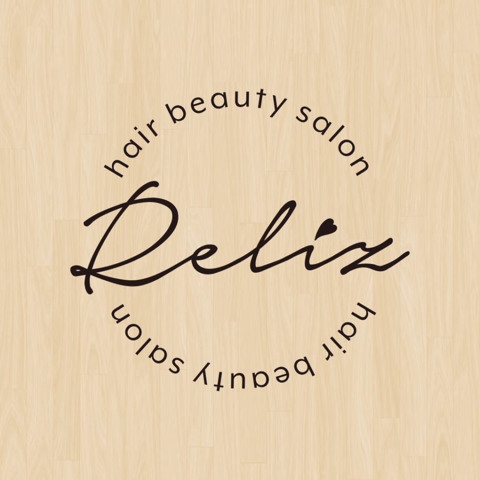hair beauty salon Reliz様のロゴデザイン｜デザイン実績｜ホームページ制作＆グラフィック制作は泉佐野市の株式会社blow ...